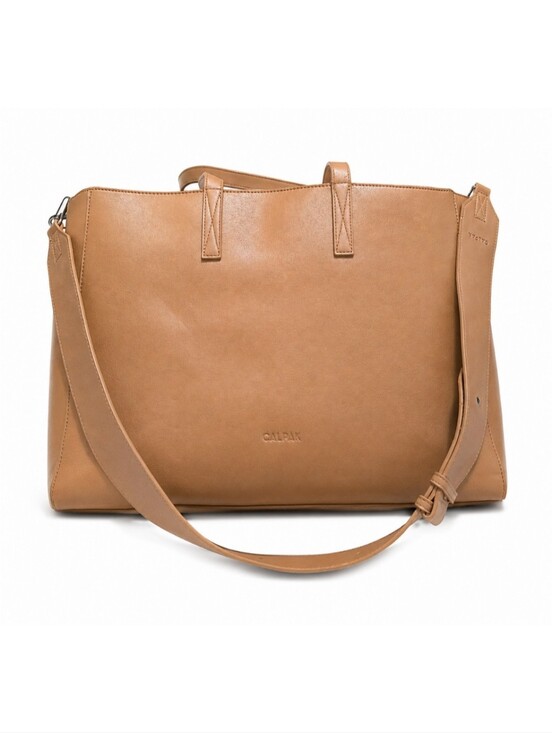 Calpak | Bags | Calpak Haven Laptop Tote Bag Toffee Vegan Leather ...